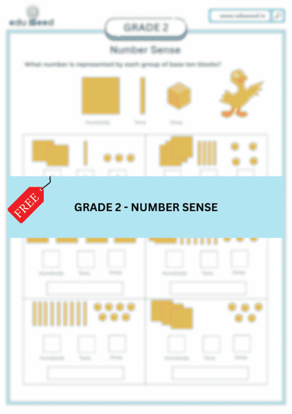 Free Math Worksheet forGrade 2 - Number Sense