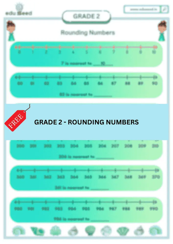Free Math Worksheet For Grade 2 - Rounding Off