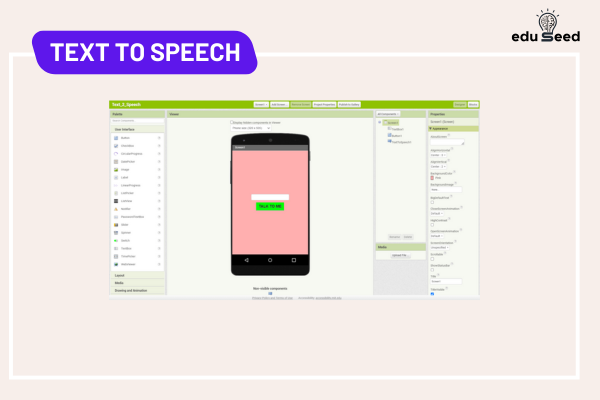 Hello World: Create Your First App in App Inventor (Text-to-Speech App) - Online Coding and Math ...